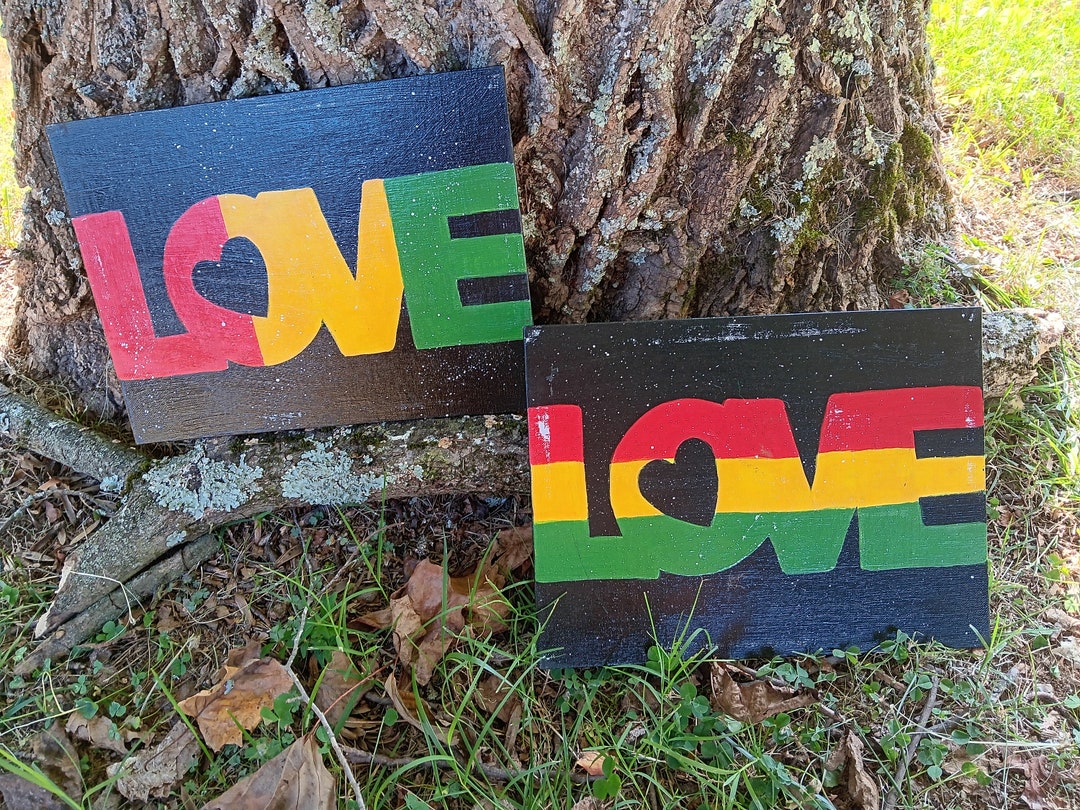 Rasta Raggae One Love Art - Etsy