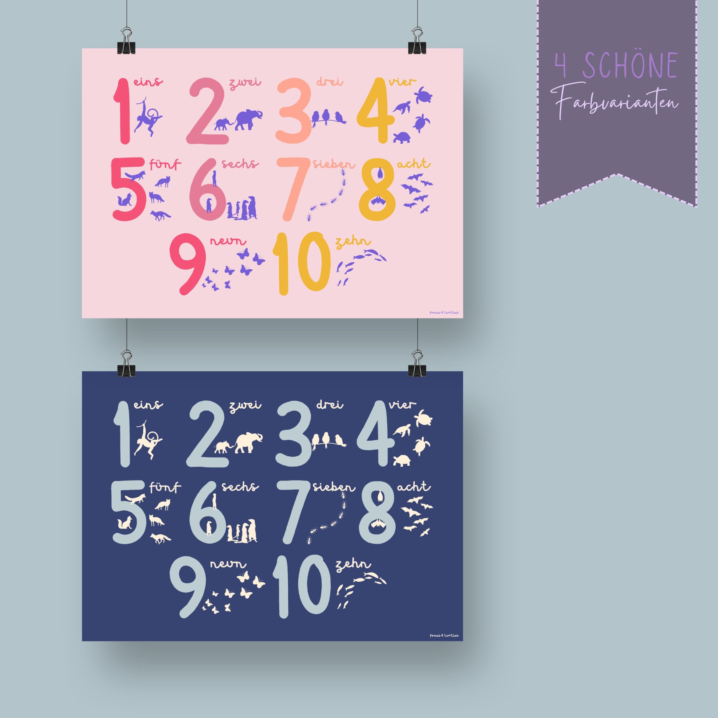 Educational Poster for Children Numbers 1 to 10 Numbers - Etsy