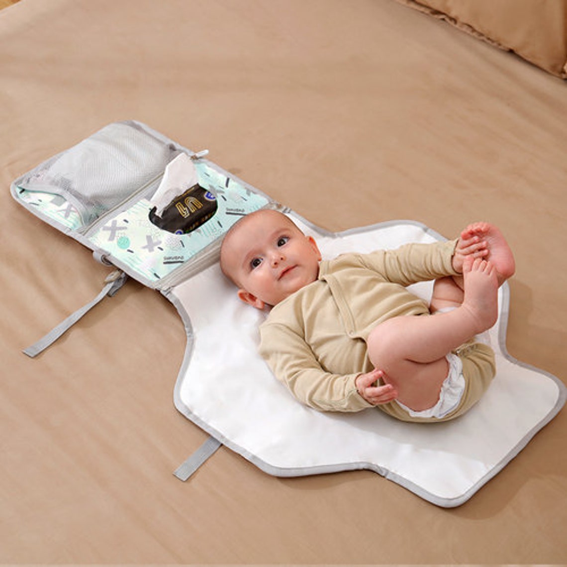 Portable Diaper Changing Pad Waterproof & Spacious Travel Baby Mat - Etsy