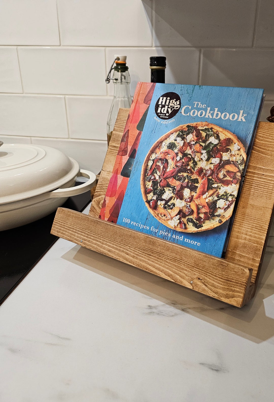 Cook Book Stand for Kitchen / Wood Cook Book Holder / Recipe - Etsy UK