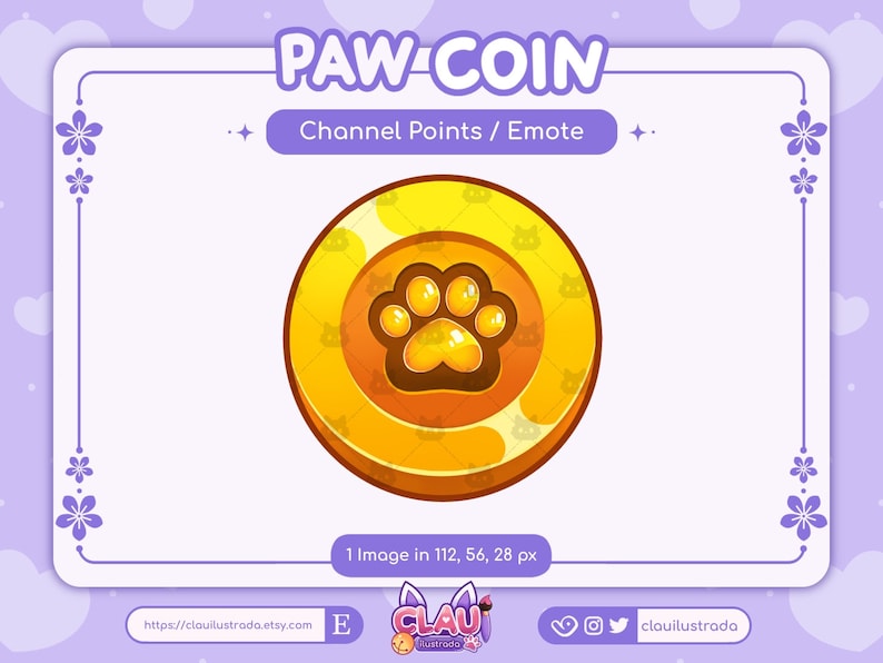 Paw Coin Channel Points for Twitch Twitch Channel Point Icon Twitch ...