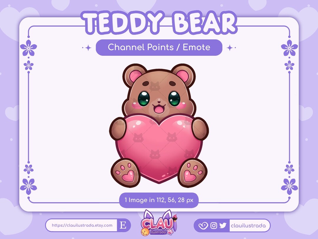 Teddy Bear Channel Points for Twitch Twitch Channel Point Icon Twitch ...