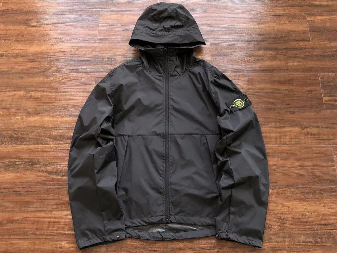 Stone Island Hooded Windbreaker Jacket - Etsy