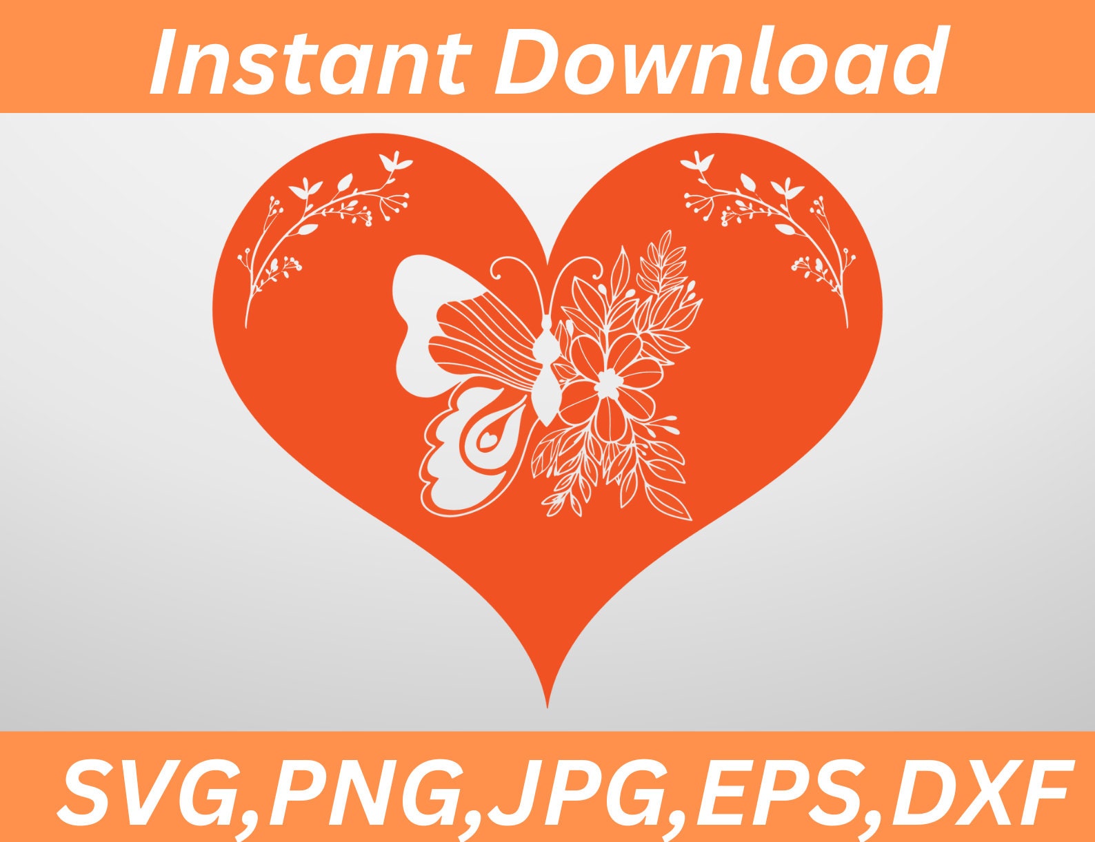 Heart Butterfly Svg, Butterfly Heart Svg, Butterfly Love Svg, Love ...