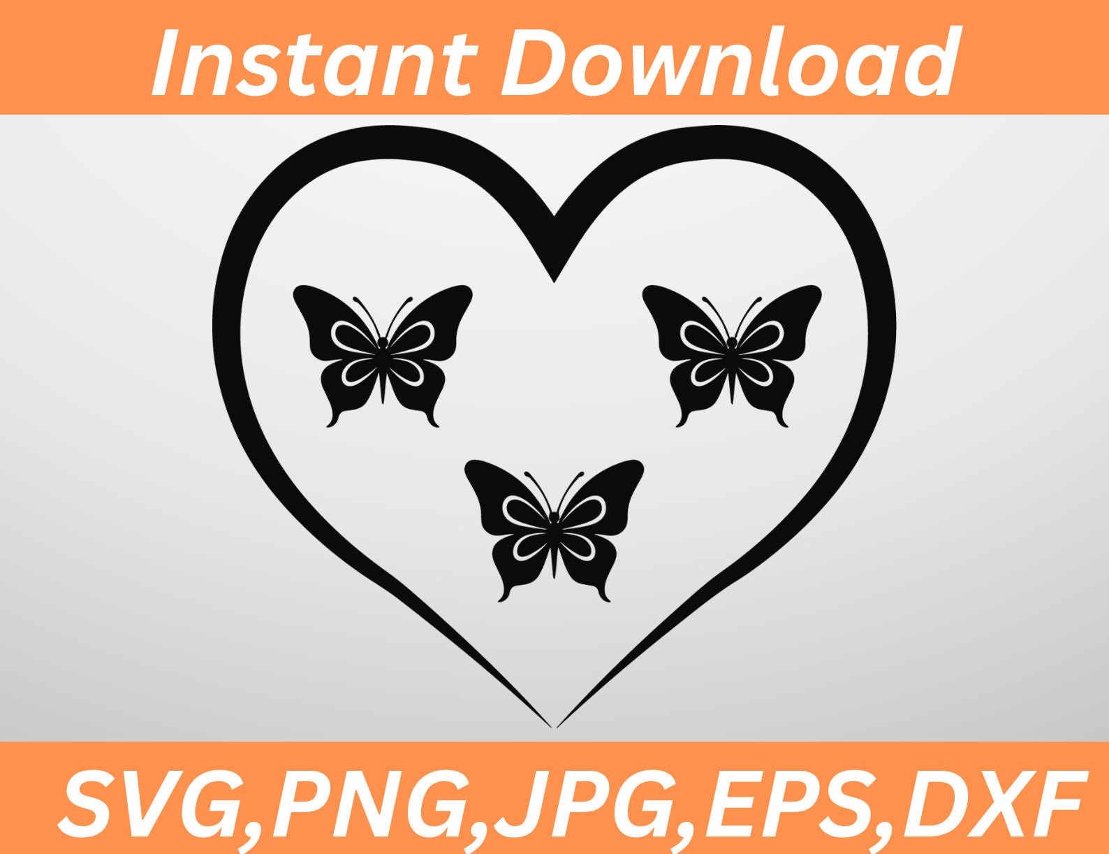 Heart Butterfly Svg, Butterfly Heart Svg, Butterfly Love Svg, Love ...