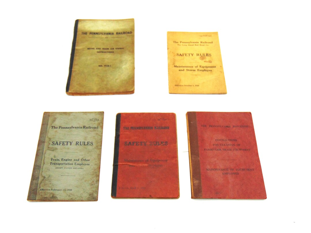 5 Pennsylvania Railroad PRR Instruction Books From 1929 to 1953 - Etsy