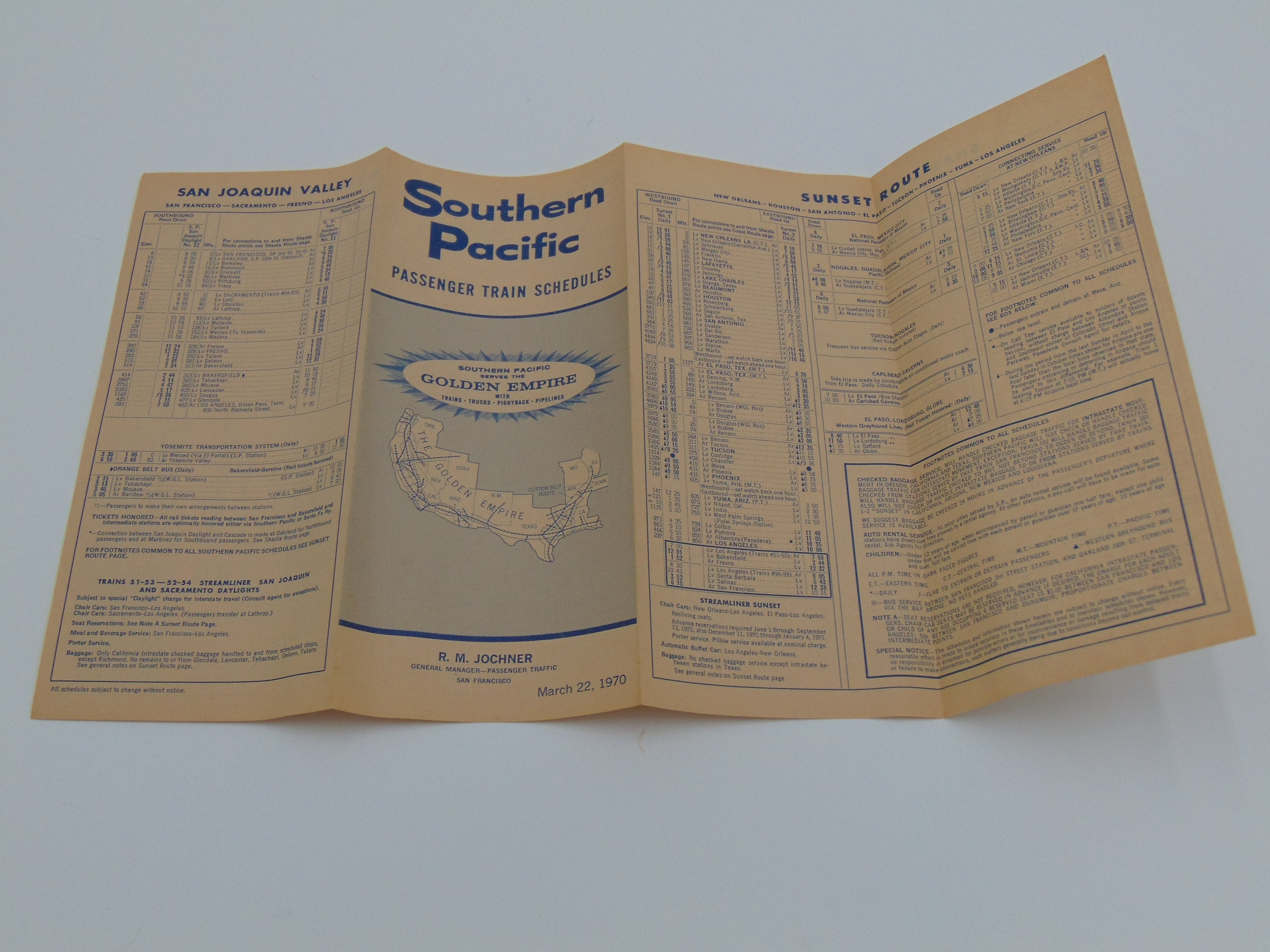 Southern Pacific Timetables 1969 and 1970 - Etsy