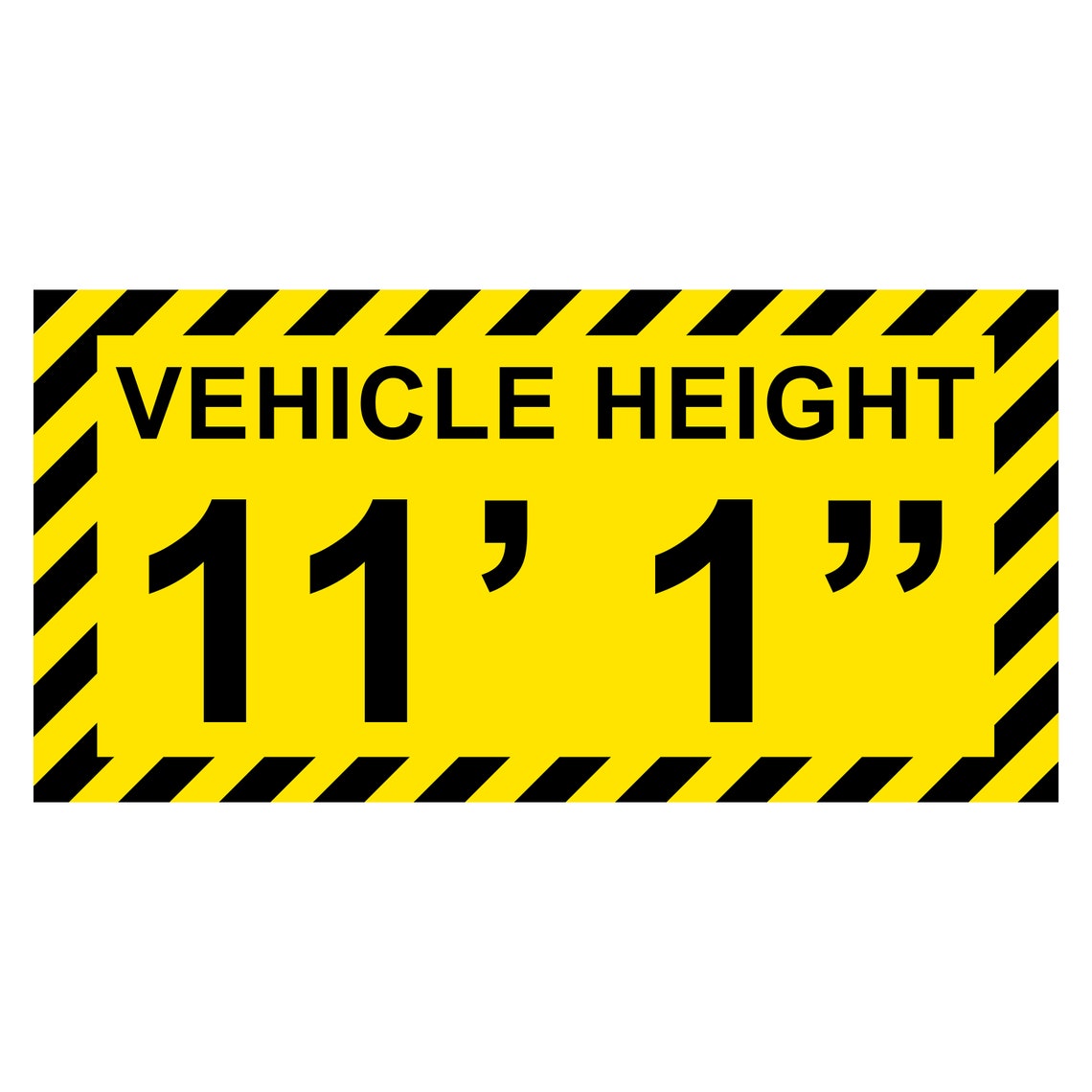 Custom Vehicle Height Sticker for Commercial Trucks and Delivery Vans ...