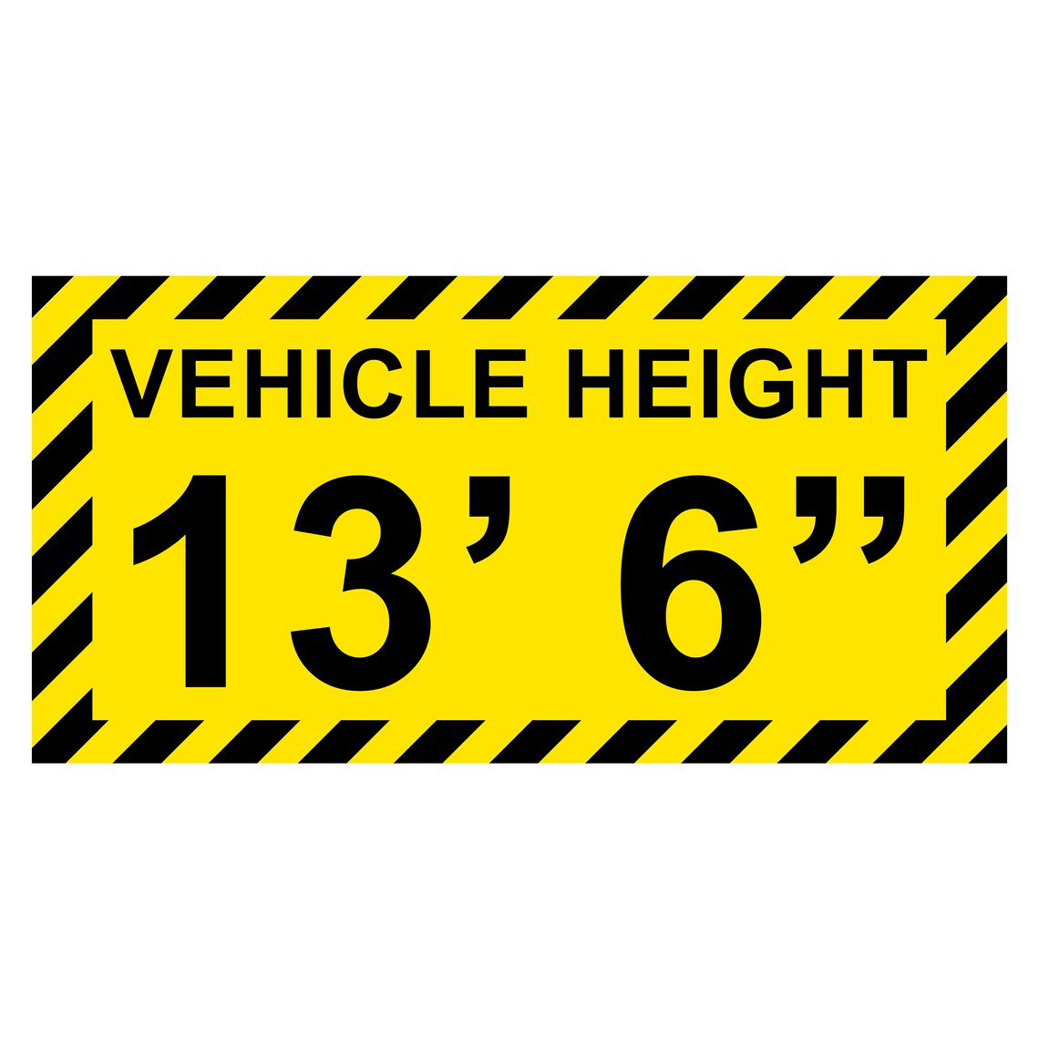 Vehicle Height Sticker for Commercial Trucks and Delivery Vans and ...