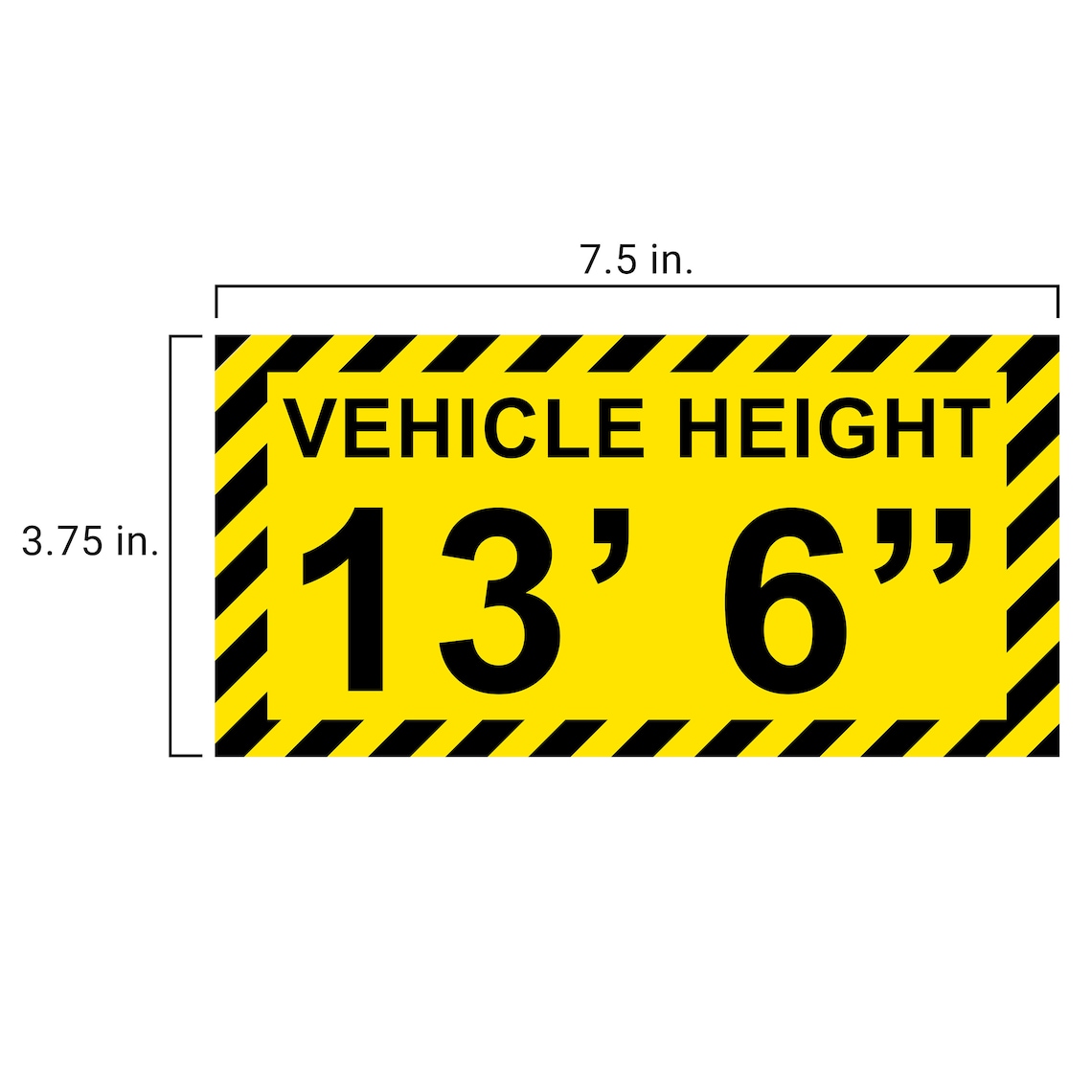 Custom Vehicle Height Sticker for Commercial Trucks and Delivery Vans ...