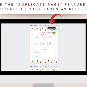 Christmas Recipe Book Template With Cover Editable in Canva Digital ...