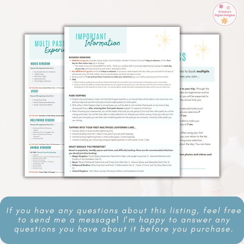 2026 WDW Lightning Lane Guide Canva | Lightning Lane Multi Pass | LL ...