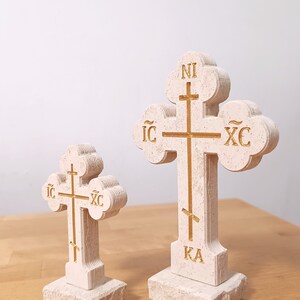 Orthodox Standing Cross, Made of the Limestone, Religious Gift - Etsy