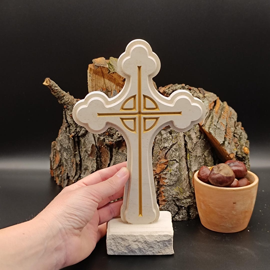 Orthodox Standing Cross With Gold Accents – Trefoil Ends Design. This ...