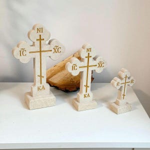Orthodox Standing Cross, - Made of the Limestone, Religious Gift - Etsy