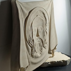 3D Jesus Face in Limestone – Handcrafted Optical Illusion Sculpture ...