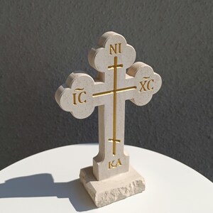 Orthodox Standing Cross, Made of the Limestone, Religious Gift - Etsy