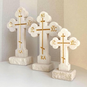 Orthodox Standing Cross, - Made of the Limestone, Religious Gift - Etsy