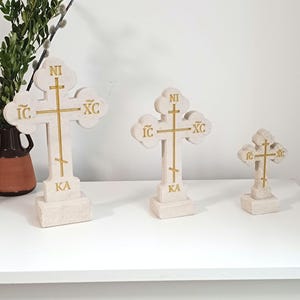 Orthodox Standing Cross, - Made of the Limestone, Religious Gift - Etsy