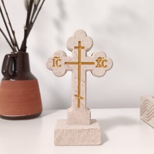 Orthodox Standing Cross, Made of the Limestone, Religious Gift - Etsy