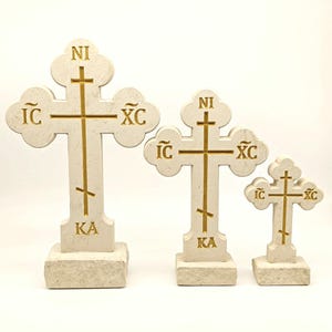Orthodox Standing Cross, Made of the Limestone, Religious Gift - Etsy