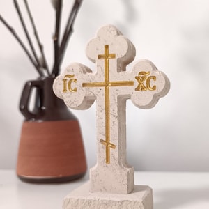 Orthodox Standing Cross, Made of the Limestone, Religious Gift - Etsy