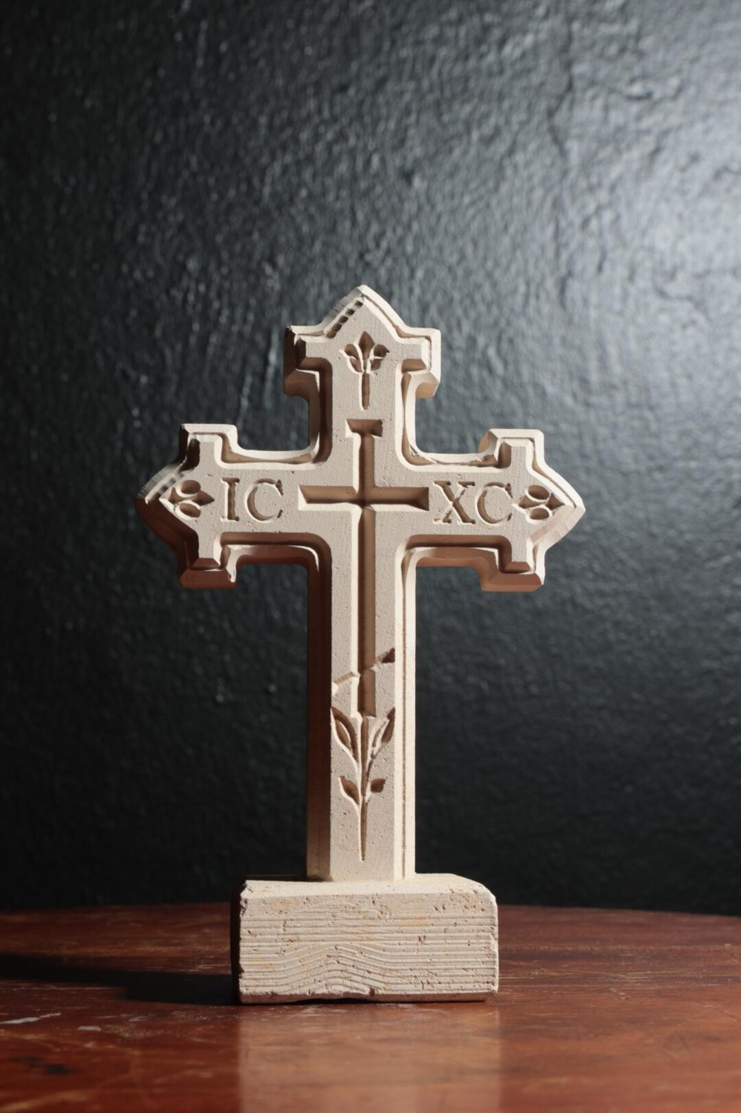 Orthodox Standing Cross Hand-carved From Limestone | IC XC Christian ...