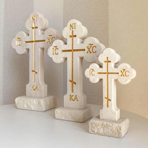 Orthodox Standing Cross, - Made of the Limestone, Religious Gift - Etsy