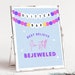 Bejeweled Glitter Bar Sign | Printable Taylor Swift Birthday Party Sign ...