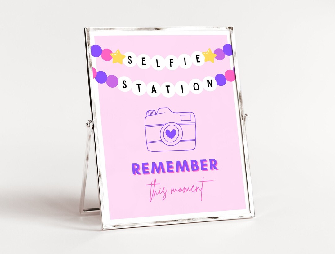 Taylor Swift Birthday Party Sign | Printable Selfie Sign, Birthday Era ...