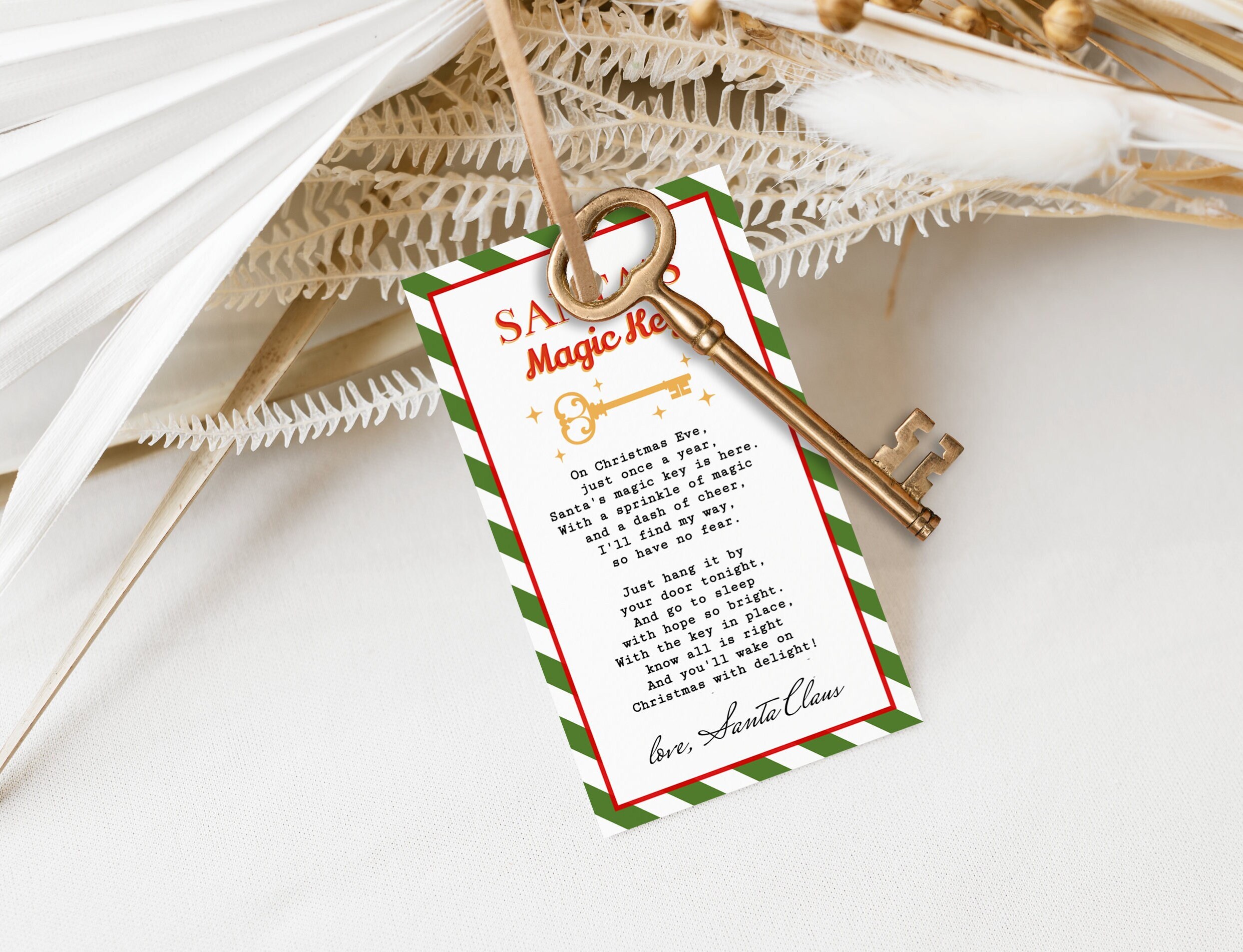 Santa's Magic Key Tag Printable | Editable Santa's Magical Key Tag ...