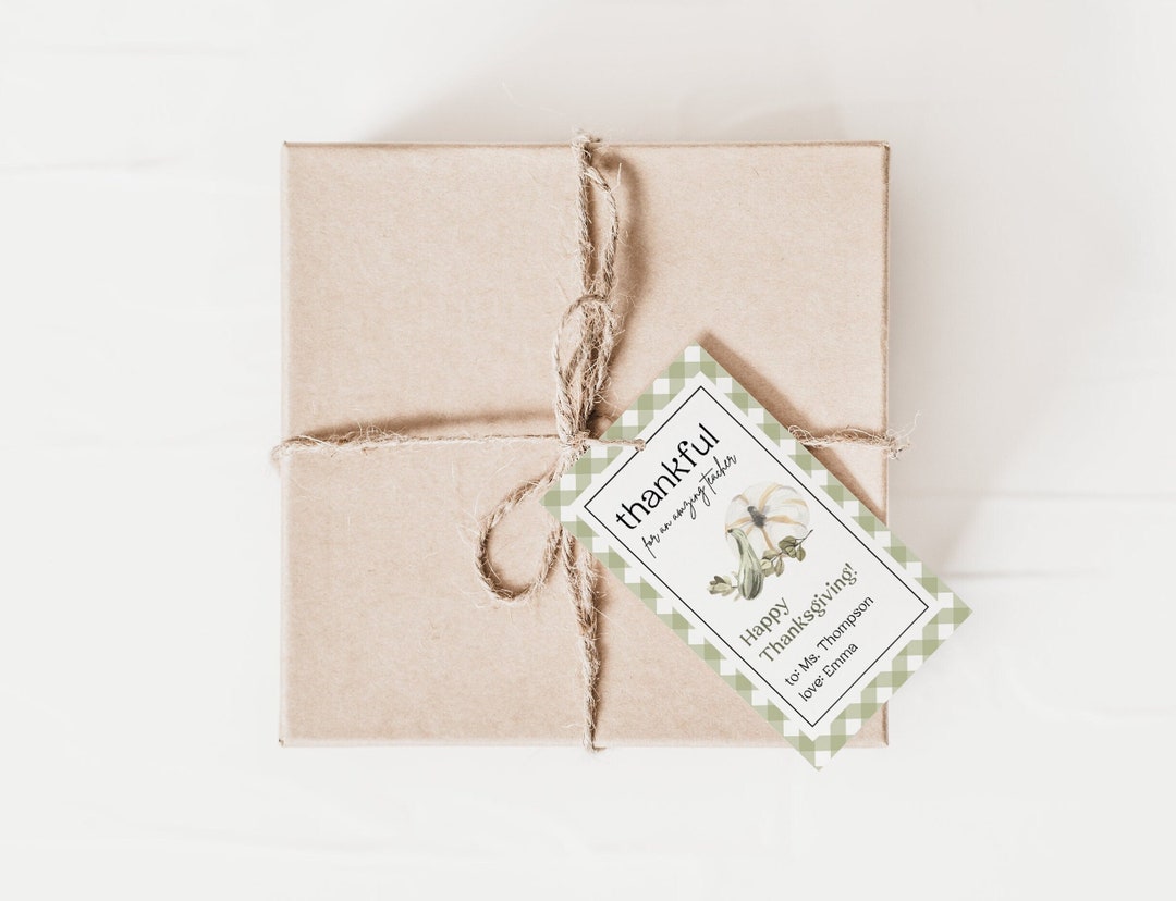 Thankful for an Amazing Teacher Gift Tag | Printable Teacher ...