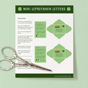 Mini Leprechaun Letter for Kids | Leprechaun Trap, St Patrick's Day Kid ...