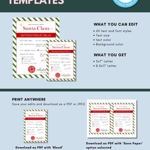 Editable Late Christmas Gift Letter From Santa | Delayed Gift ...