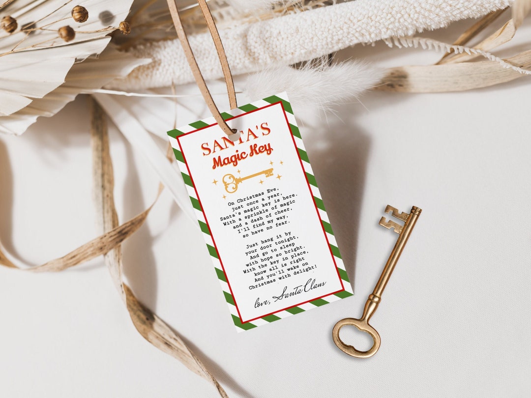 Santa's Magic Key Tag Printable | Editable Santa's Magical Key Tag ...