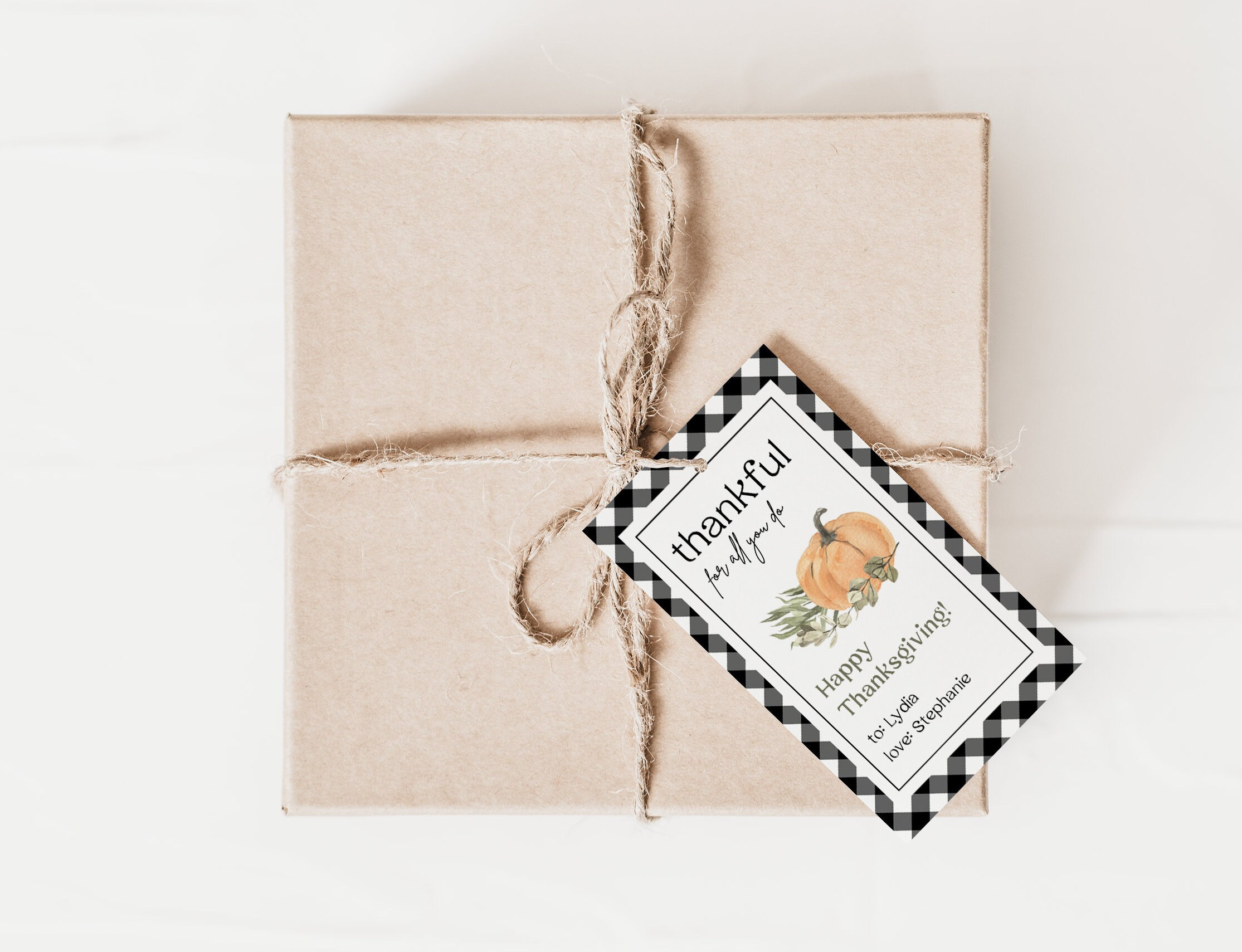 Printable Thankful for You Gift Tag Template | Editable Thanksgiving ...