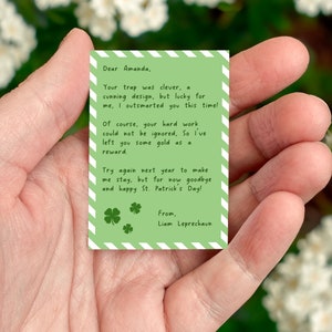 Mini Leprechaun Letter for Kids | Leprechaun Trap, St Patrick's Day Kid ...