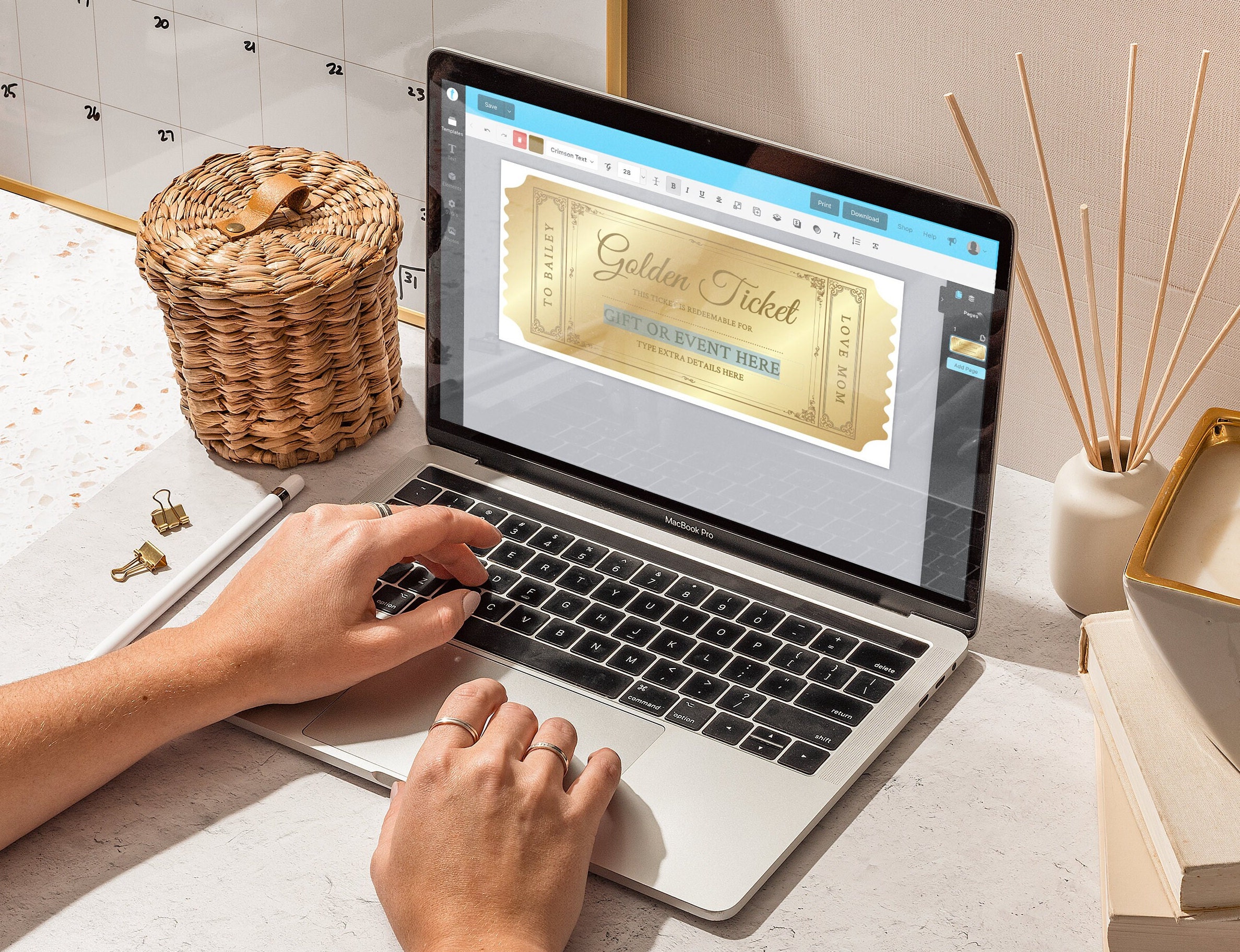 Editable Golden Ticket Template | Birthday Voucher, Birthday Gift ...