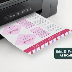 Printable Miniature Love Letters With Envelope | Mini Love Letter ...