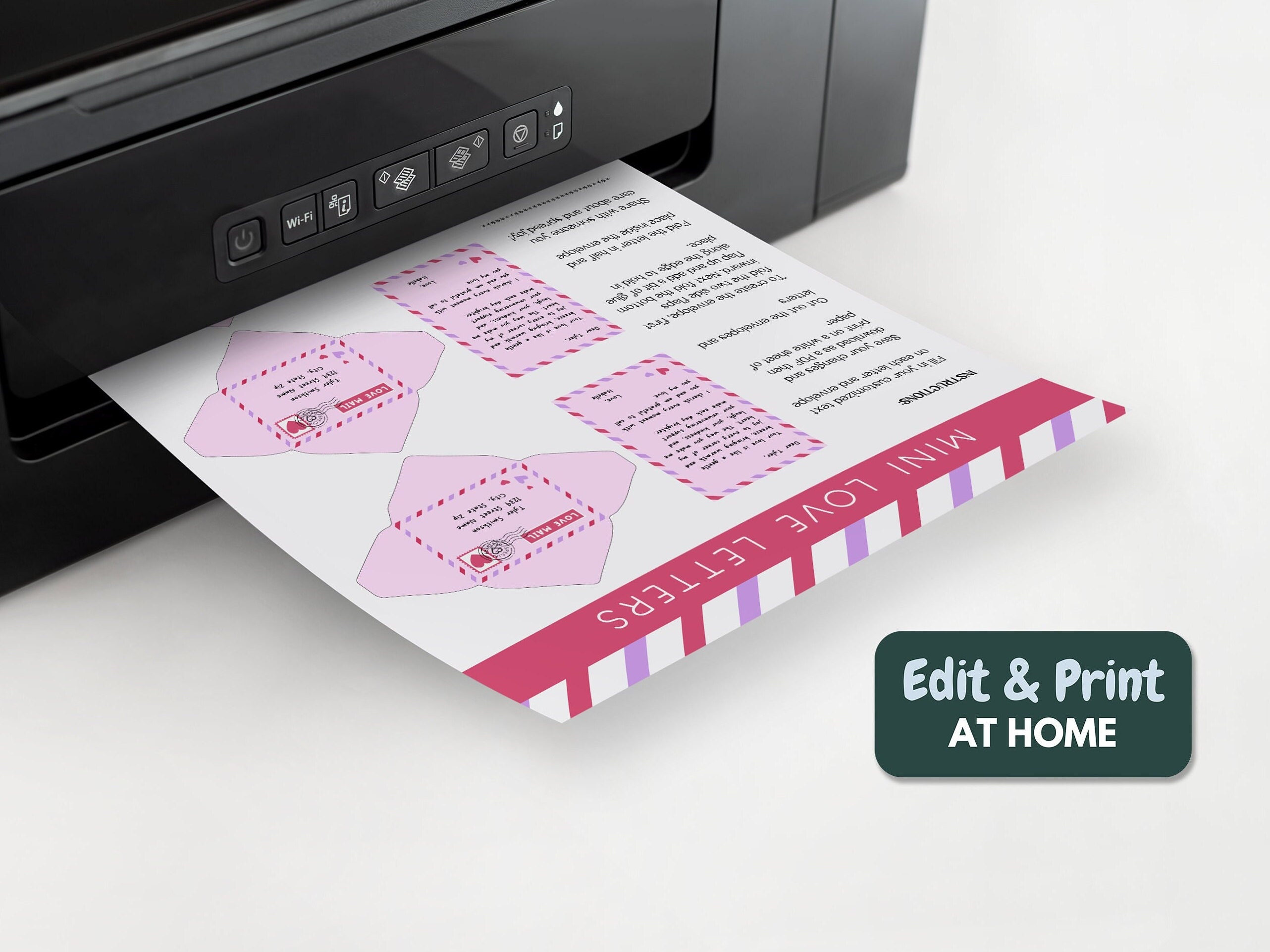 Printable Miniature Love Letters With Envelope | Mini Love Letter ...