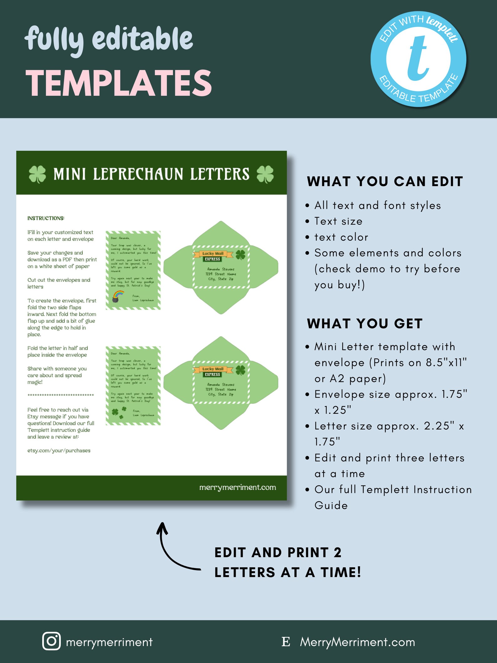 Mini Leprechaun Letter for Kids | Leprechaun Trap, St Patrick's Day Kid ...