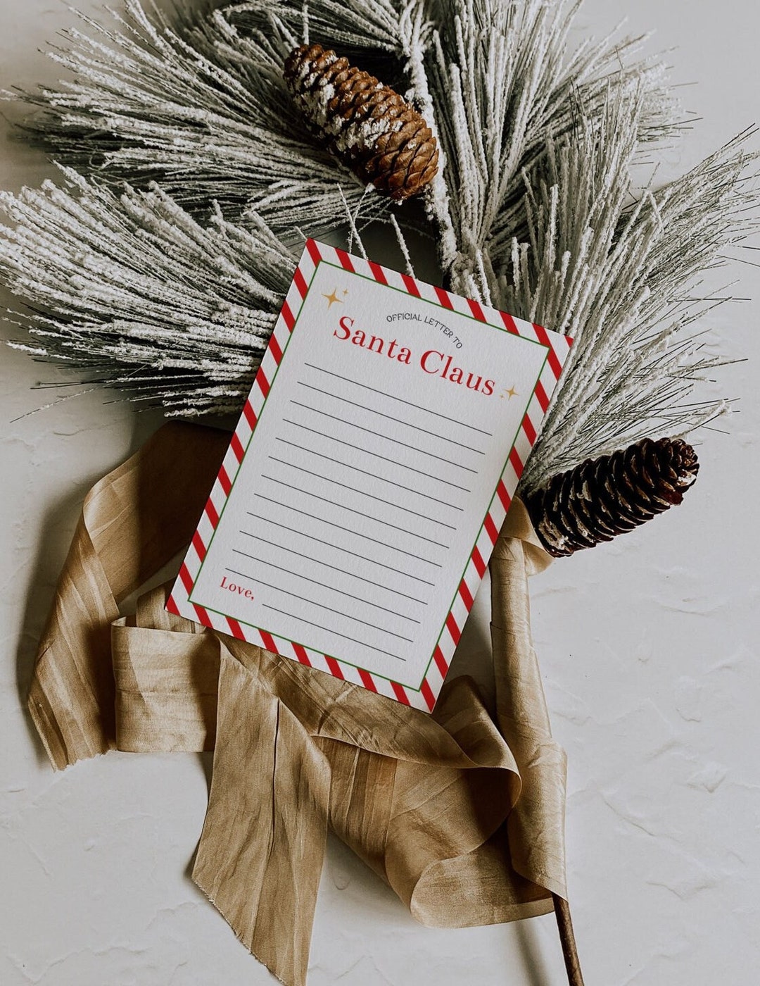 Printable Letter to Santa | Christmas Stationery, Editable Santa Letter ...