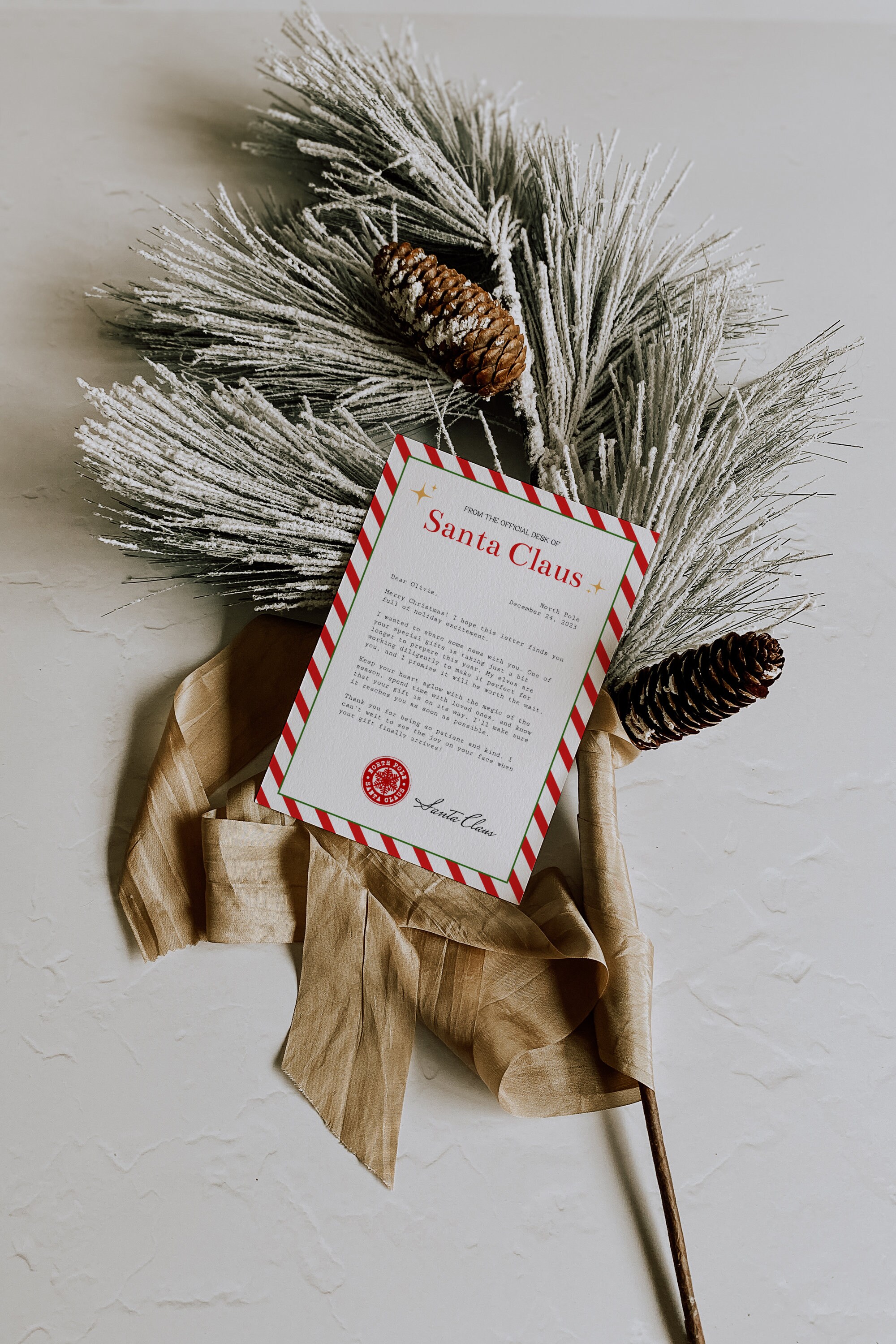 Editable Delayed Gift Notice | Late Christmas Gift Letter From Santa ...