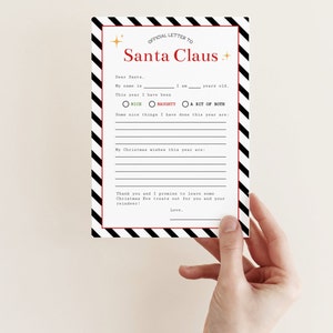 Printable Letter to Santa | Letter to Santa for Kids to Fill Out ...