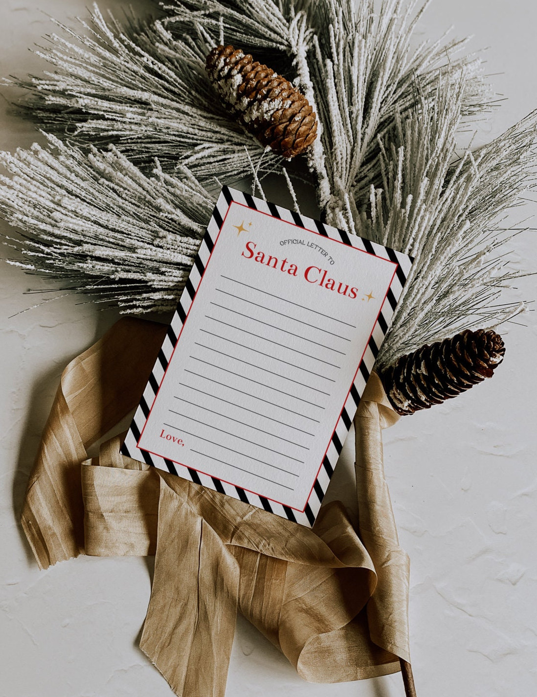Printable Letter to Santa | Christmas Stationery, Editable Santa Letter ...