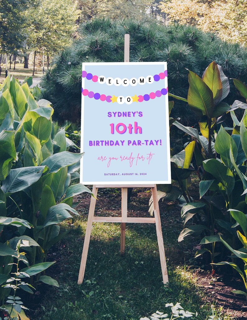 Taylor Swift Birthday Party Welcome Sign Printable Taylor Swift ...