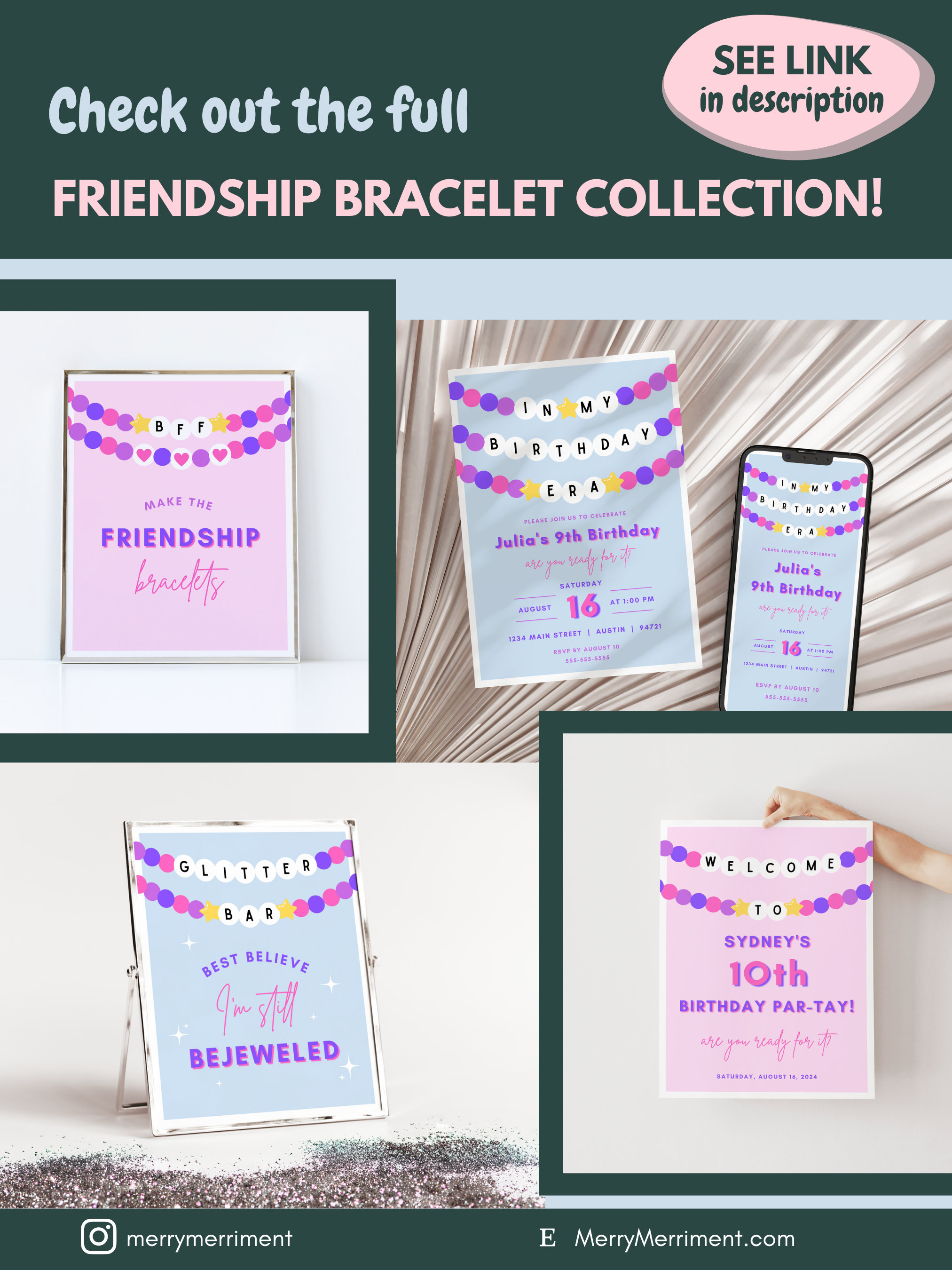 Make the Friendship Bracelets Sign | Printable Taylor Swift Birthday ...