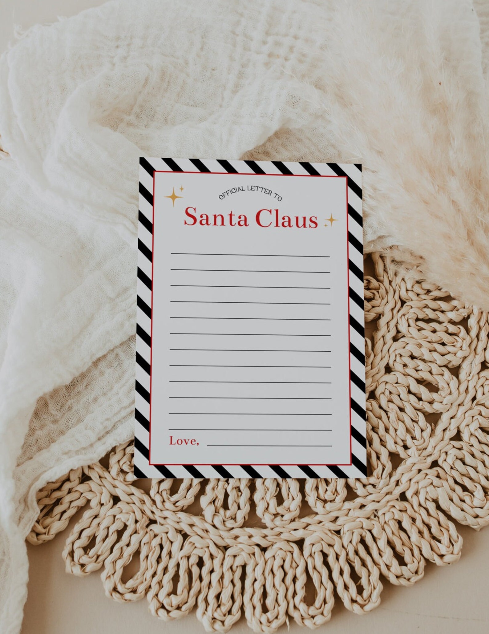 Printable Letter to Santa | Christmas Stationery, Editable Santa Letter ...