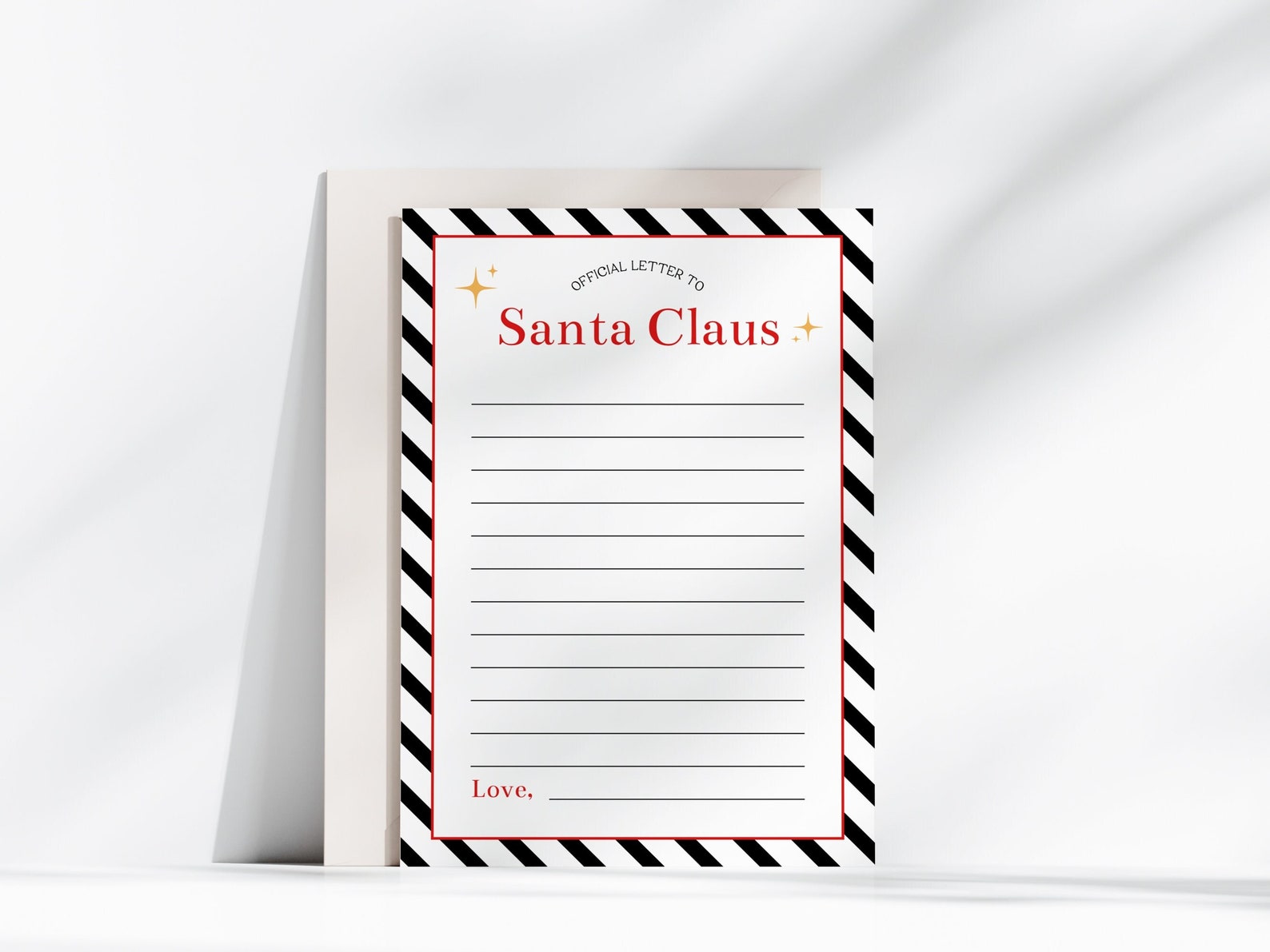 Printable Letter to Santa | Christmas Stationery, Editable Santa Letter ...