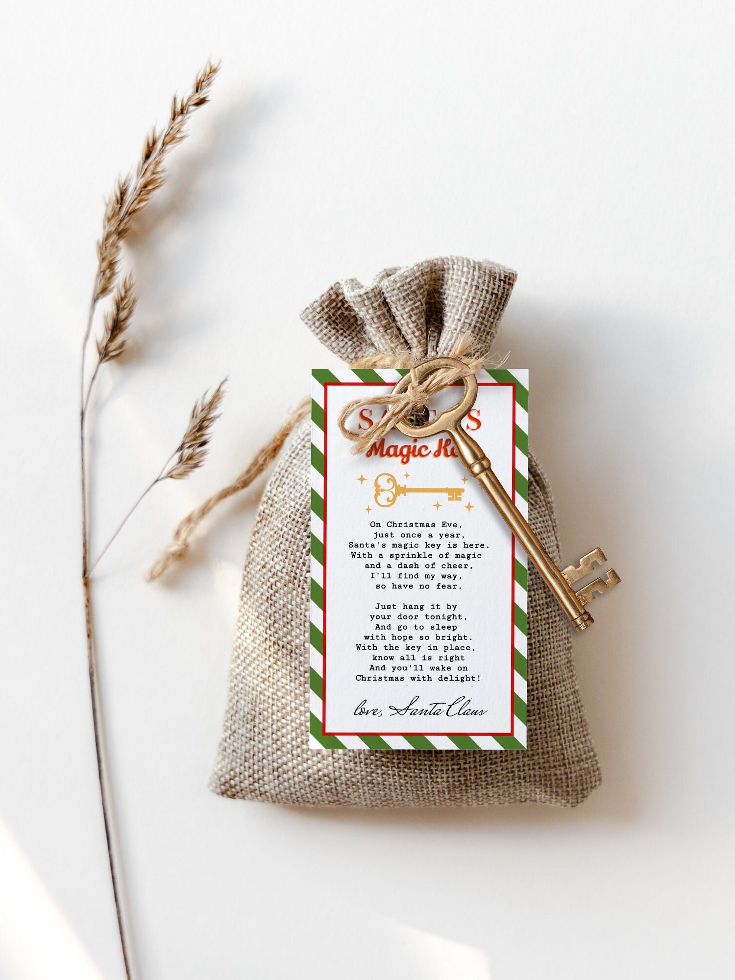 Santa's Magic Key Tag Printable | Editable Santa's Magical Key Tag ...